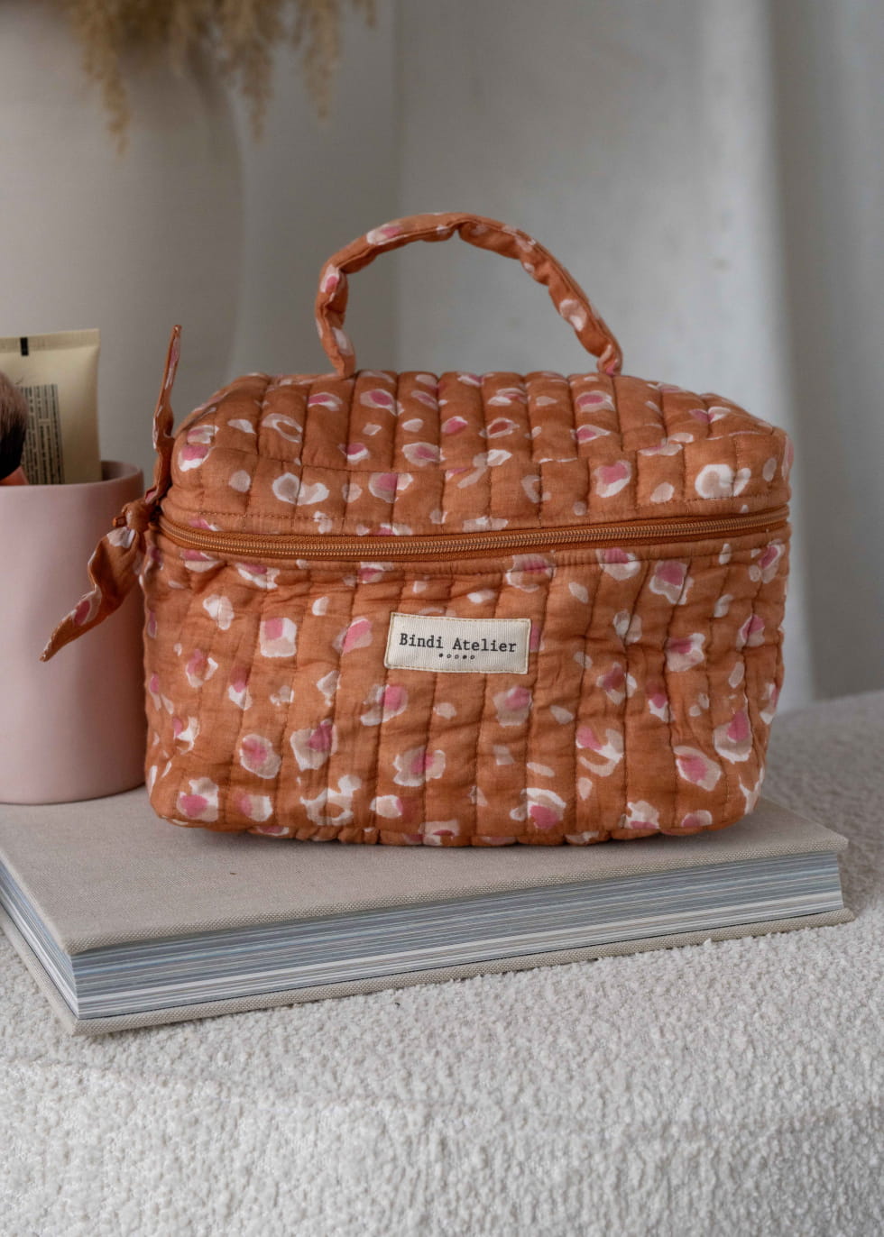 Trousse vanity Bengal Praline - Bindi Atelier - Bindi Atelier