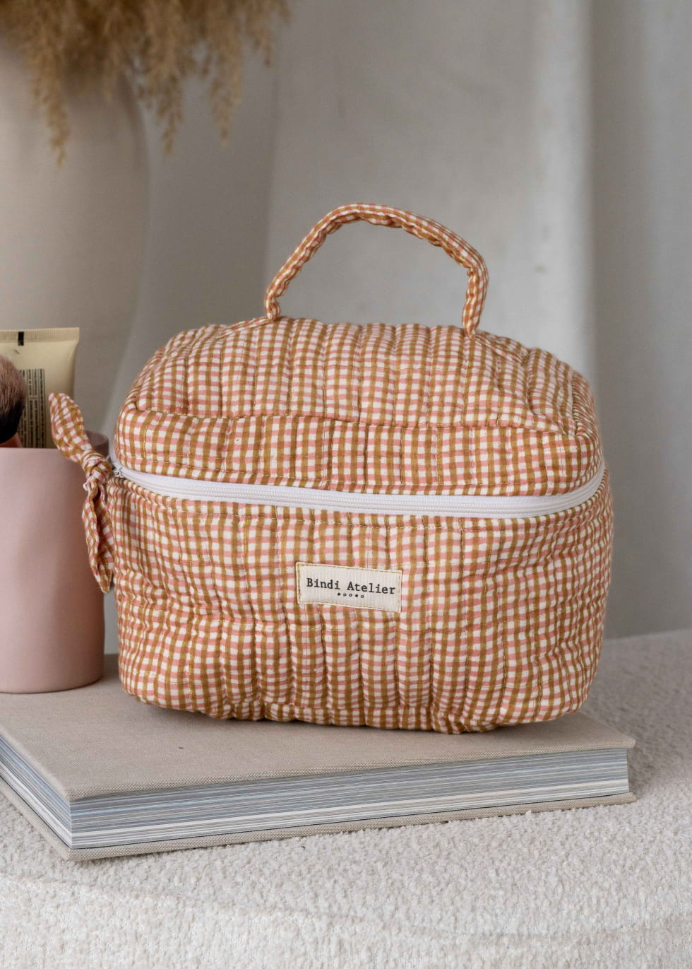 Trousse vanity Nino Praline - Bindi Atelier - Bindi Atelier